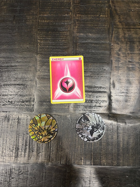 Pokemon | Toys | Pokemon Pink Psychic Energy Card With Holographic Gold ...